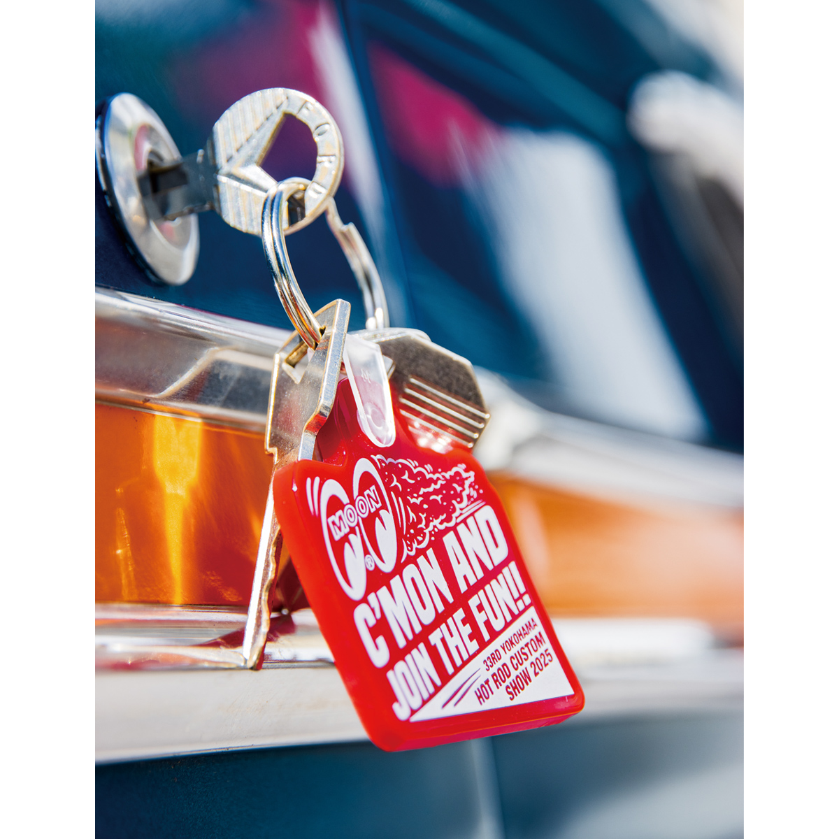 HCS2025 C’MON AND JOIN THE FUN Key Ring [MKR213RD] – MOONEYES BKK