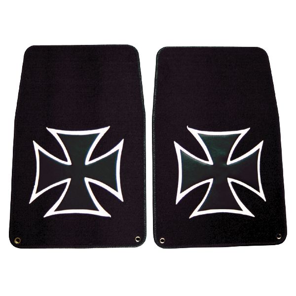 Iron Cross Floor Mat Front Type [MPF009ICF] – MOONEYES BKK